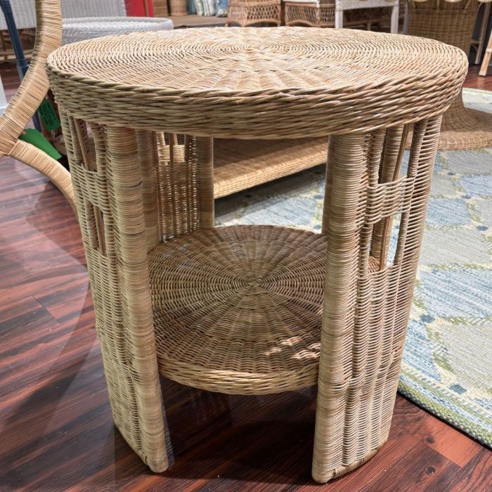 Amalfi Round Side Table - Natural | Memoire Design™